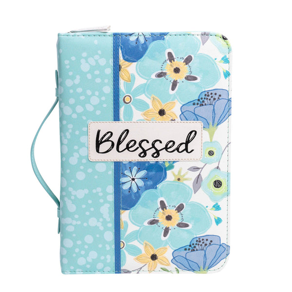 Bible Cover: Blessed, Teal/Blue – Divinity Boutique